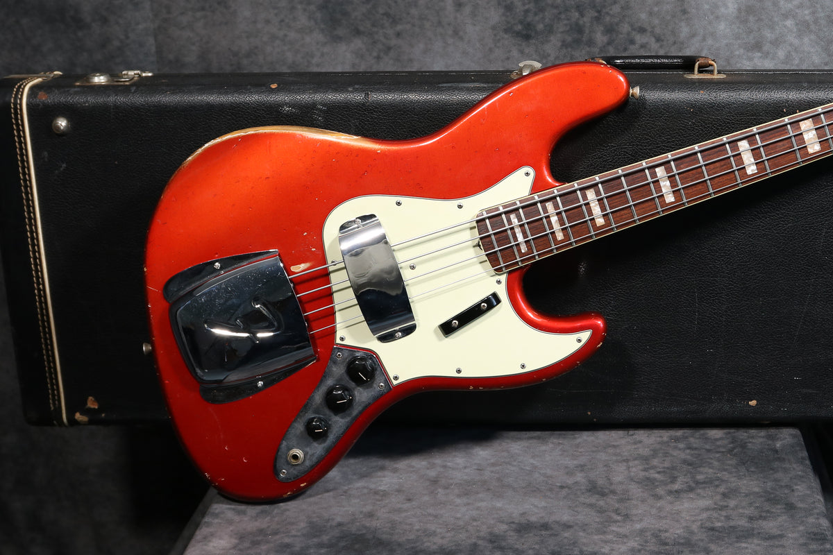 1966 Fender Jazz, Candy Apple Red / Matching Headstock – Andy Baxter Bass & Guitars