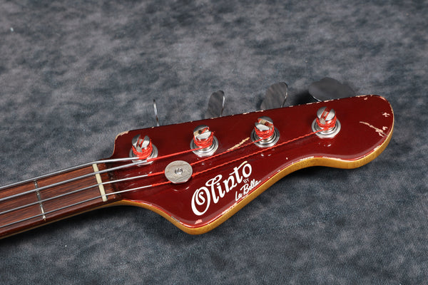 Olinto 4-String Short Scale - Candy Apple Red Relic – Andy Baxter Bass ...