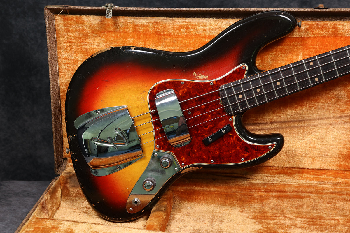 1961 Fender "Stack Knob" Jazz Bass, Sunburst – Andy Baxter Bass & Guitars