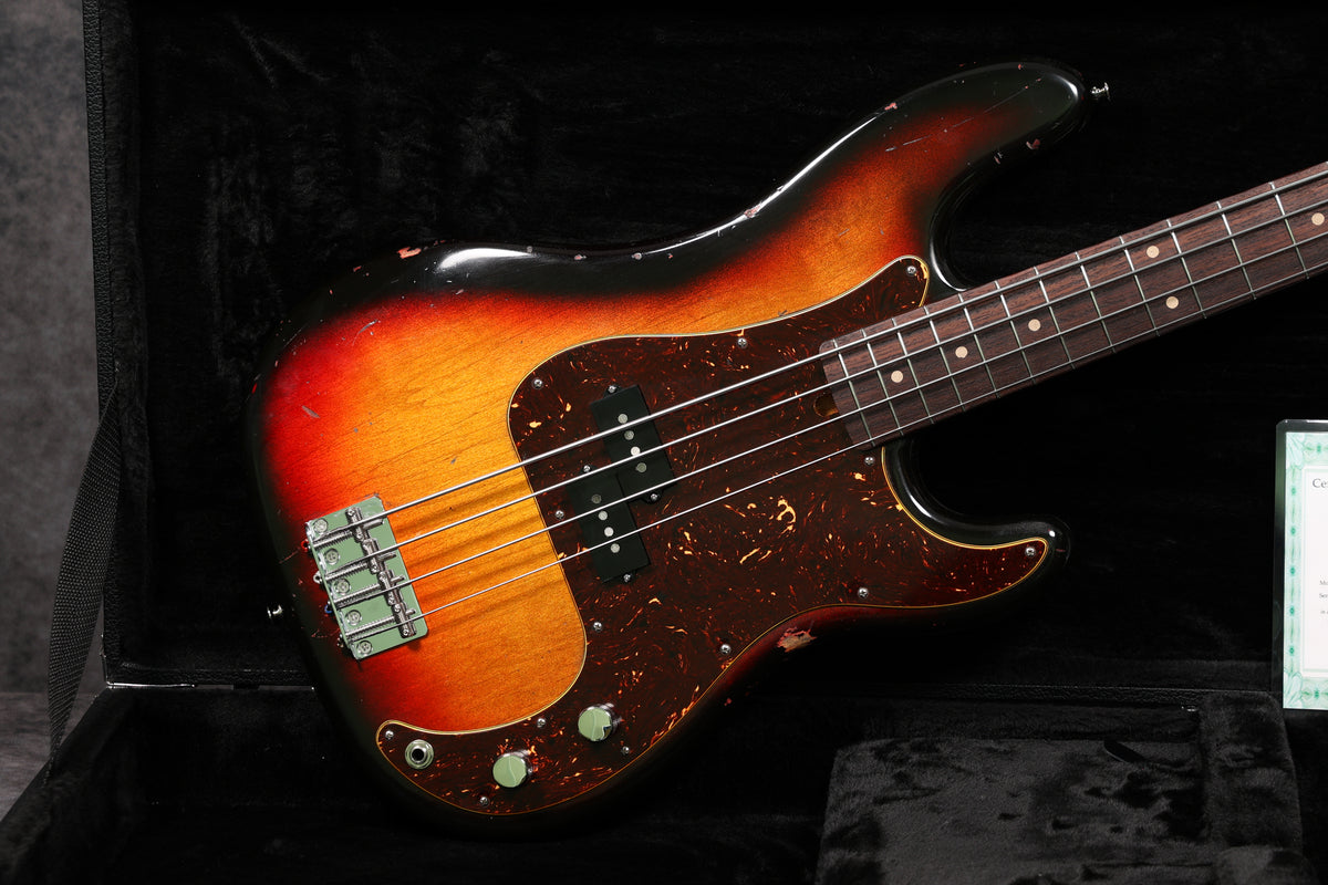 Olinto 4-String P - Sunburst Relic – Andy Baxter Bass & Guitars