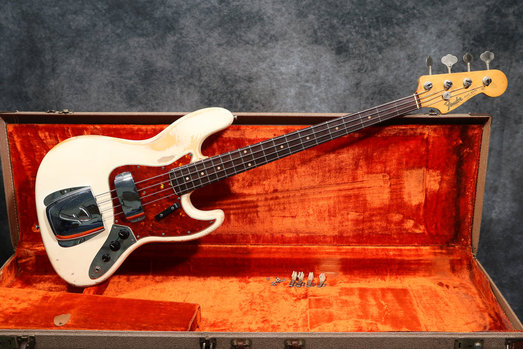 1962 Fender Jazz Bass, Olympic White, Slab Board – Andy Baxter Bass ...