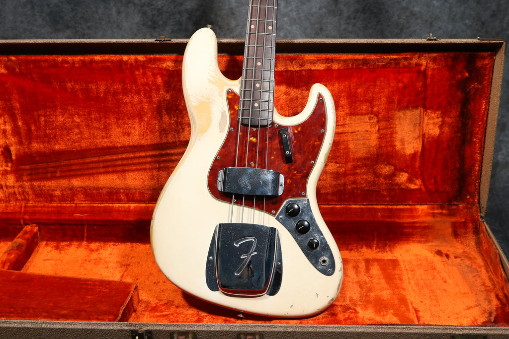 1962 Fender Jazz Bass, Olympic White, Slab Board – Andy Baxter Bass ...