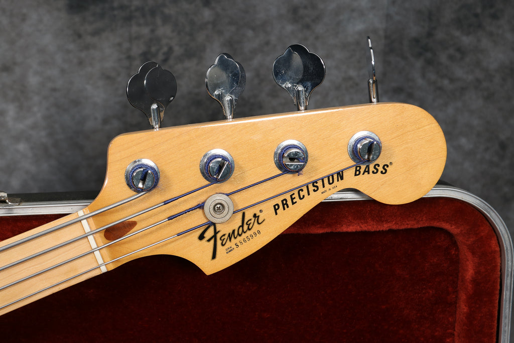 1978 Fender Precision Bass, Fretless, Wine Red – Andy Baxter Bass & Guitars