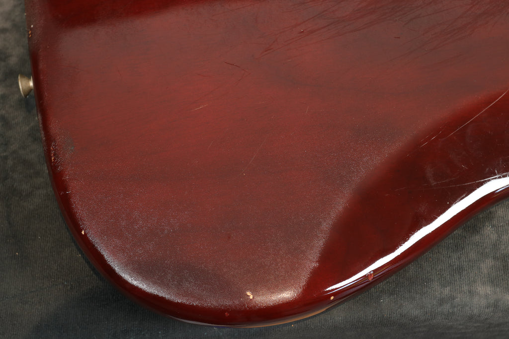 1978 Fender Precision Bass, Fretless, Wine Red – Andy Baxter Bass & Guitars