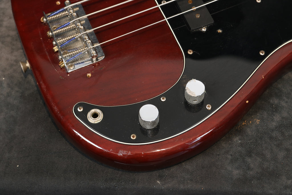 1978 Fender Precision Bass, Fretless, Wine Red – Andy Baxter Bass & Guitars