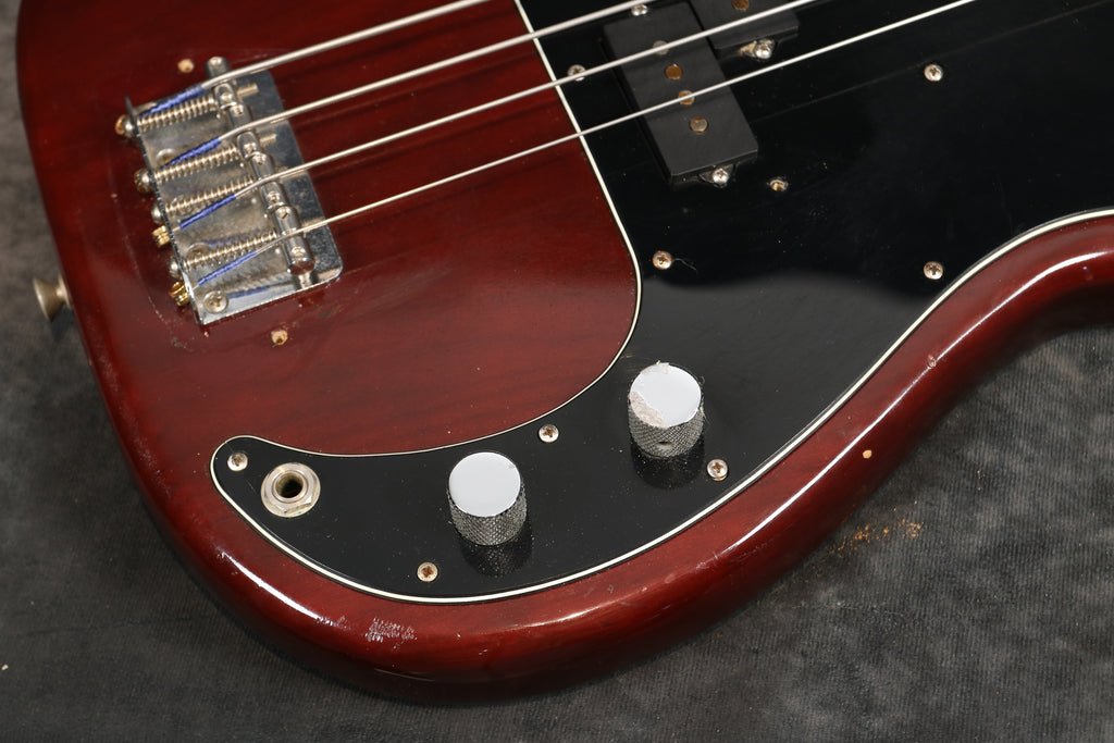 1978 Fender Precision Bass, Fretless, Wine Red – Andy Baxter Bass & Guitars