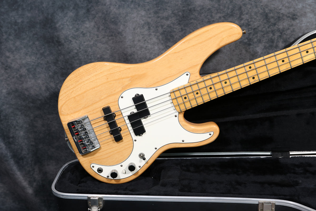 1992 Fender Precision Bass Plus, Natural – Andy Baxter Bass & Guitars