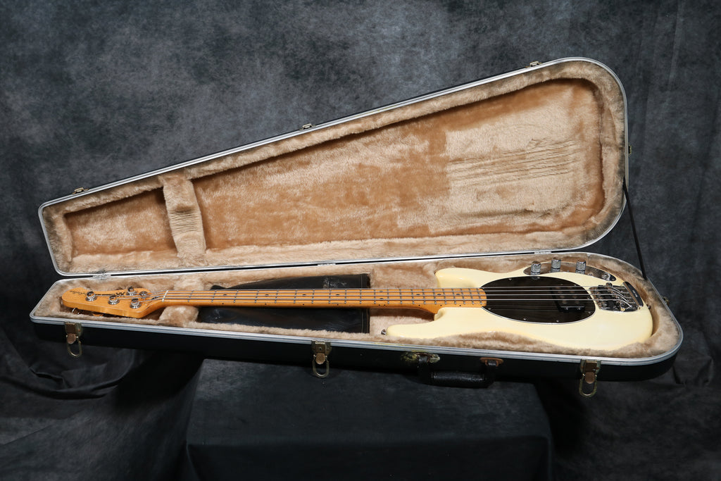 1979 Music Man Stingray, White – Andy Baxter Bass & Guitars