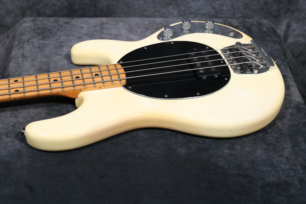 1979 Music Man Stingray, White – Andy Baxter Bass & Guitars