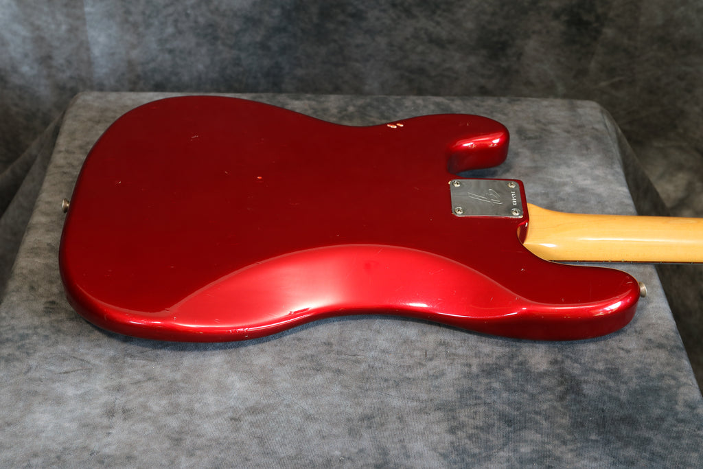 1966 Fender Precision, Candy Apple Red, Exc ++ – Andy Baxter Bass & Guitars