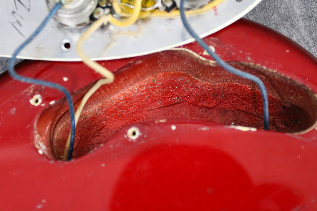 1966 Fender Precision, Candy Apple Red, Exc ++ – Andy Baxter Bass & Guitars