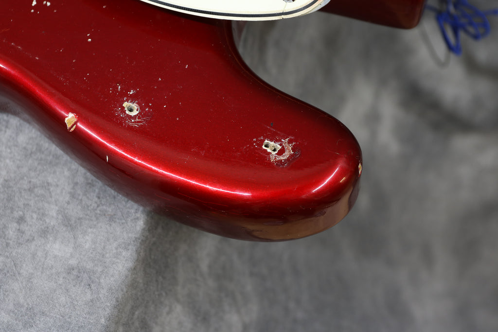 1966 Fender Precision, Candy Apple Red, Exc ++ – Andy Baxter Bass & Guitars