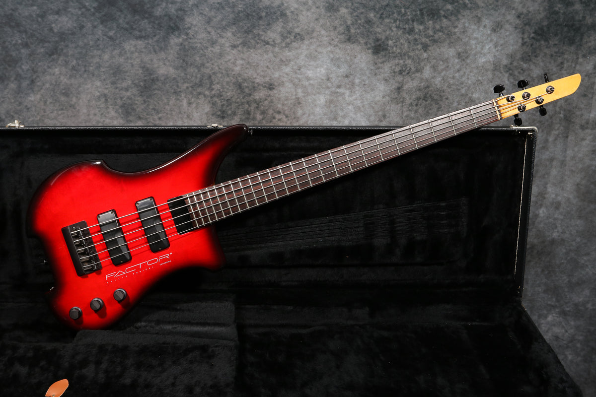 1995 Kubicki Key Factor 5 - Trans Red Burst – Andy Baxter Bass & Guitars