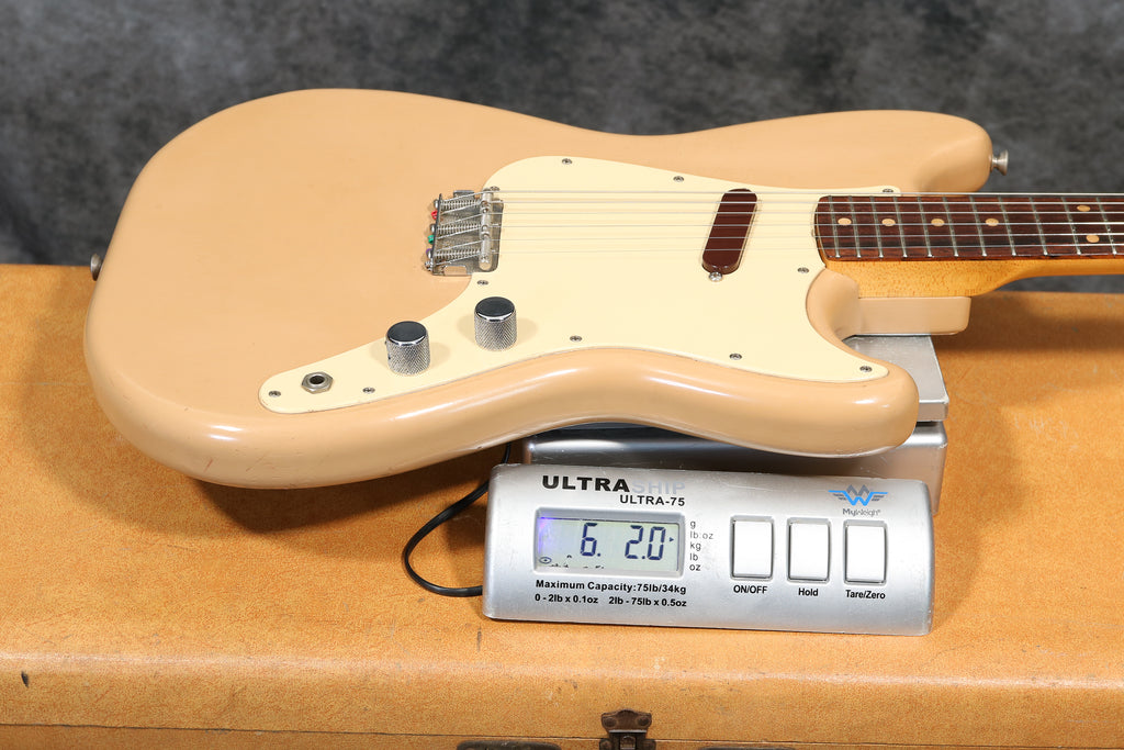 1960 Fender Musicmaster, Desert Sand – Andy Baxter Bass & Guitars