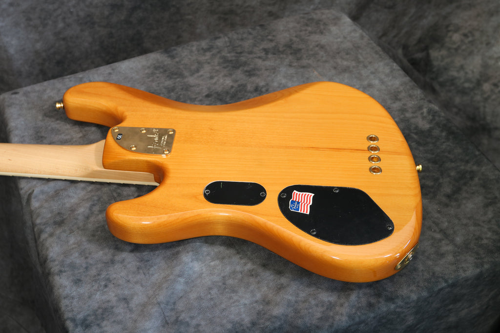 2005 Fender American Deluxe Jazz Bass QMT, Amber – Andy Baxter Bass ...