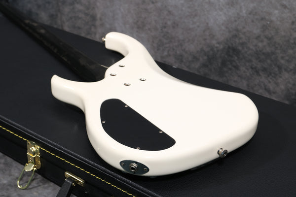 1993 Modulus Quantum 5 Fretless, White – Andy Baxter Bass & Guitars