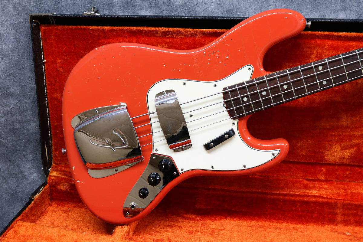 1965 Fender Jazz Bass, Fiesta Red, L Series – Andy Baxter Bass & Guitars