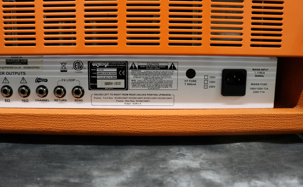 Orange TH30 With Flight Case & Footswitch – Andy Baxter Bass & Guitars