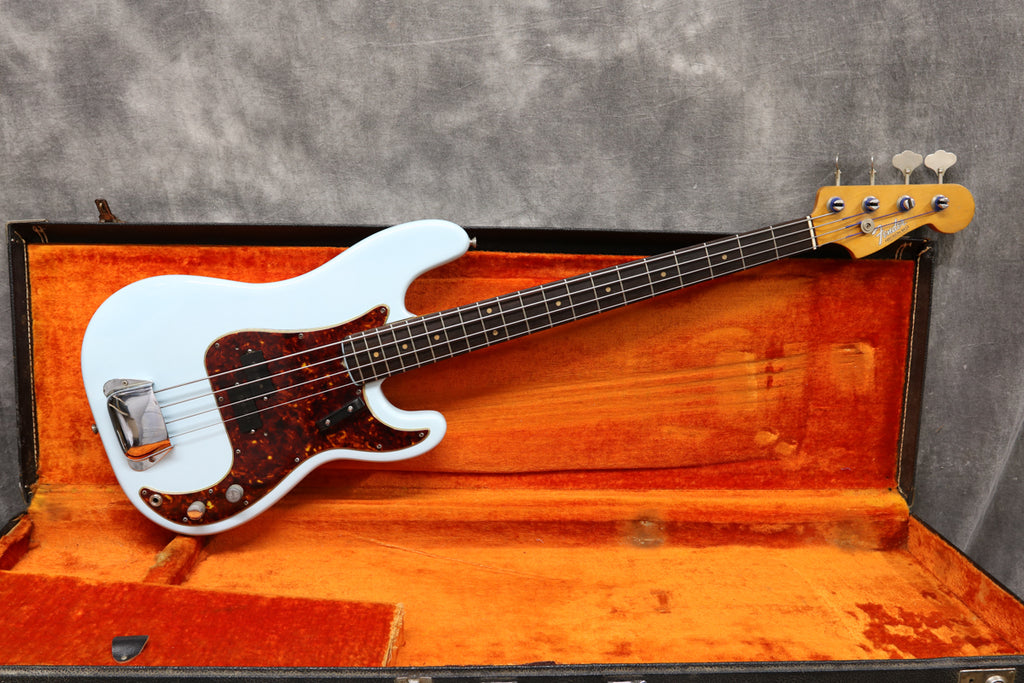 1964 Fender Precision Bass, Sonic Blue Refinish – Andy Baxter Bass ...