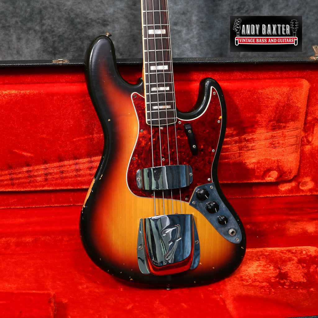 1968 Fender Jazz Bass, Sunburst – Andy Baxter Bass & Guitars