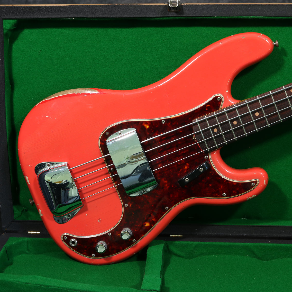 1961 Fender Precision Bass, Fiesta Red – Andy Baxter Bass & Guitars