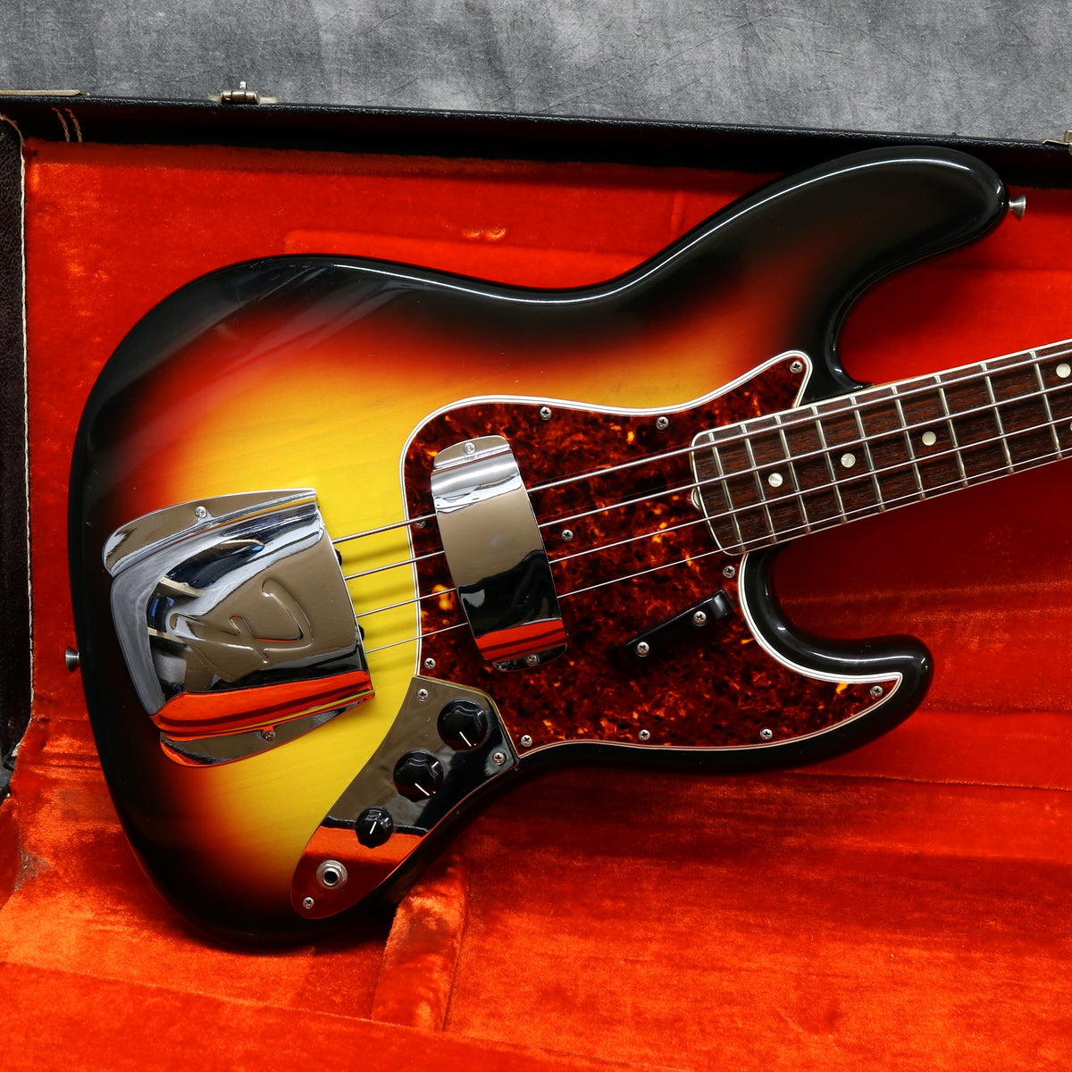 1966 Fender Jazz Bass, Sunburst - Dot & Bound – Andy Baxter Bass & Guitars
