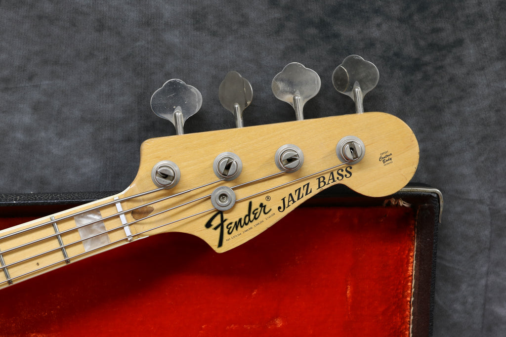1974 Fender Jazz Bass, Black, Pearl Inlays – Andy Baxter Bass & Guitars