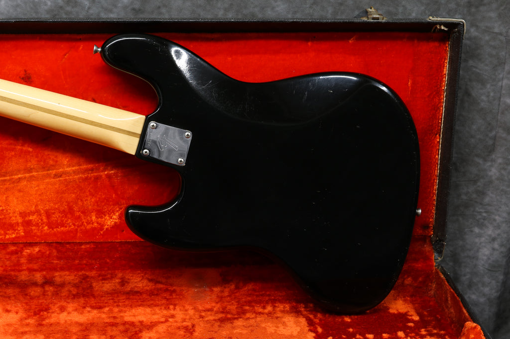 1974 Fender Jazz Bass, Black, Pearl Inlays – Andy Baxter Bass & Guitars