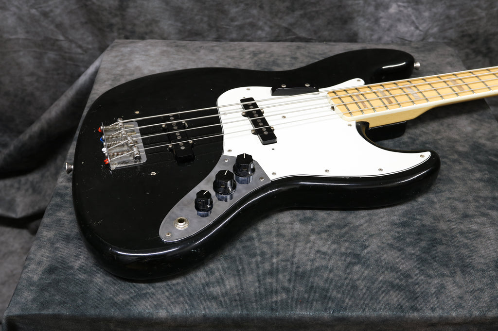 1974 Fender Jazz Bass, Black, Pearl Inlays – Andy Baxter Bass & Guitars