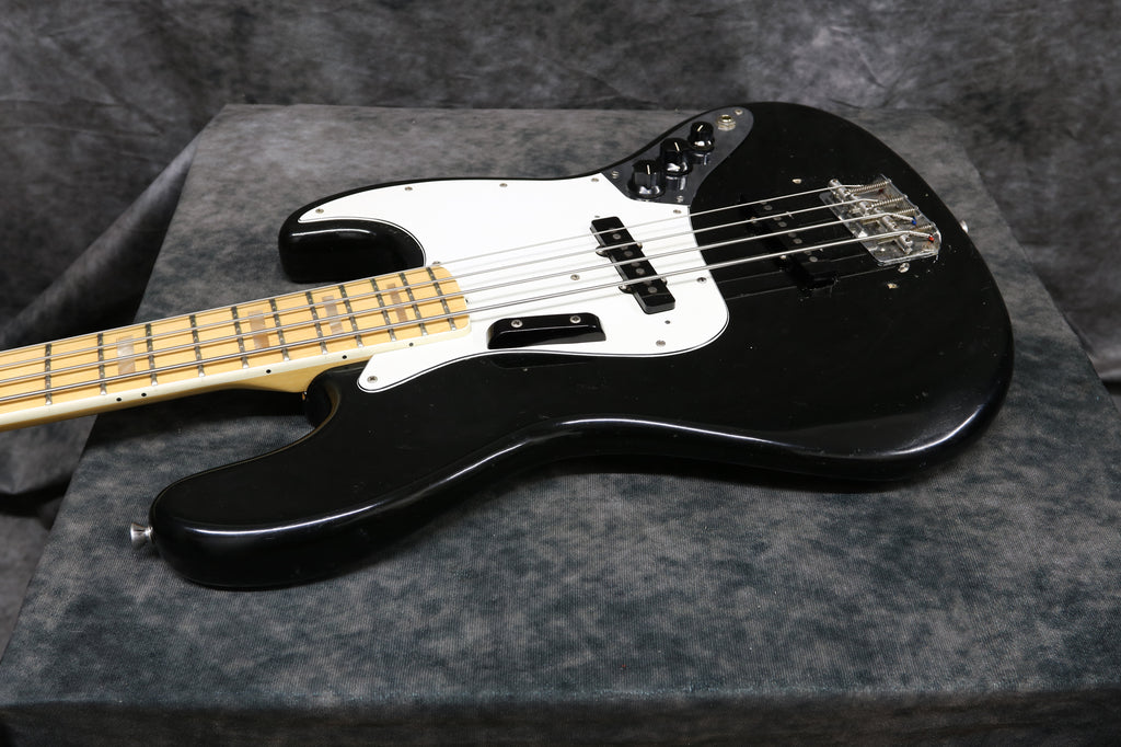 1974 Fender Jazz Bass, Black, Pearl Inlays – Andy Baxter Bass & Guitars