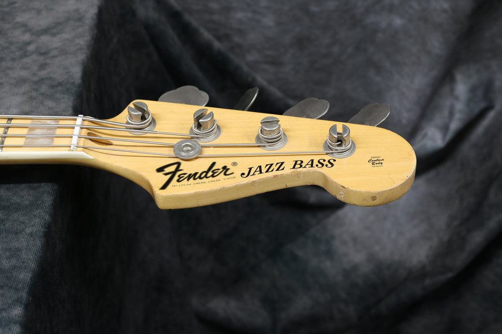 1974 Fender Jazz Bass, Black, Pearl Inlays – Andy Baxter Bass & Guitars