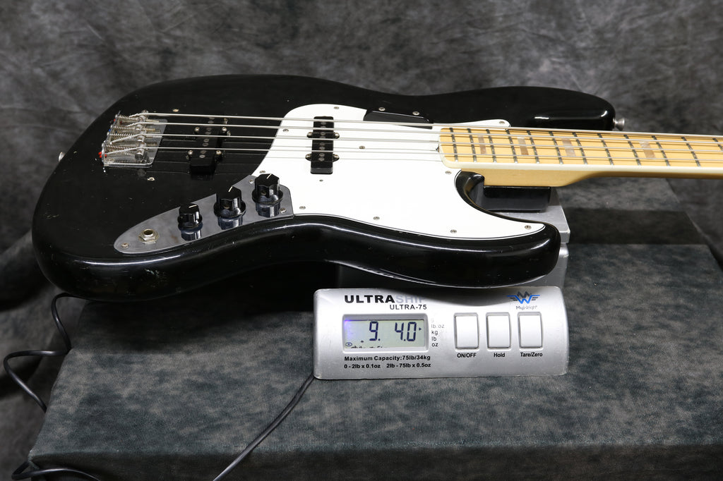 1974 Fender Jazz Bass, Black, Pearl Inlays – Andy Baxter Bass & Guitars