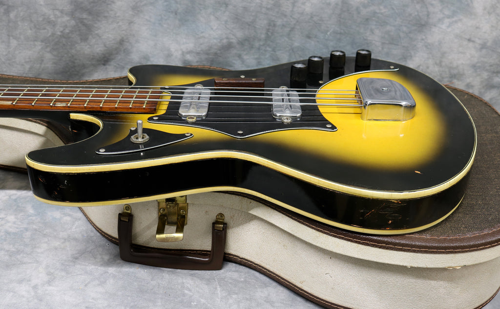 1966 Kay K592 Truetone Bass - Sunburst – Andy Baxter Bass & Guitars