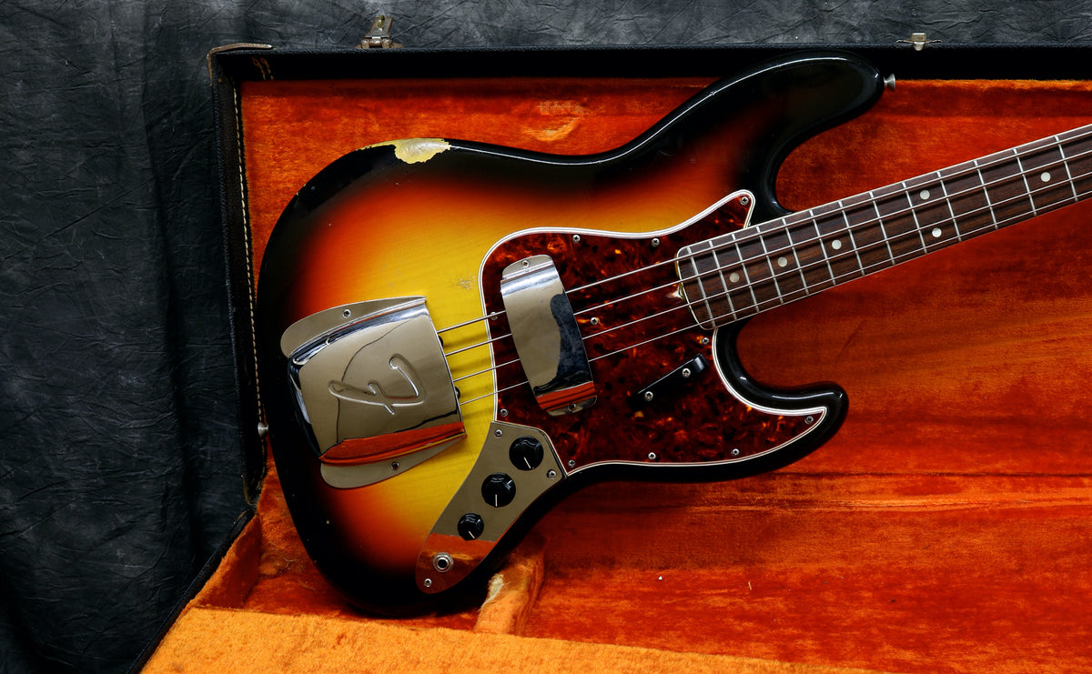 1966 Fender Jazz Bass, Sunburst - Dot & Bound – Andy Baxter Bass & Guitars